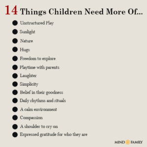 14 Things Children Need More Of - Parenting Quotes
